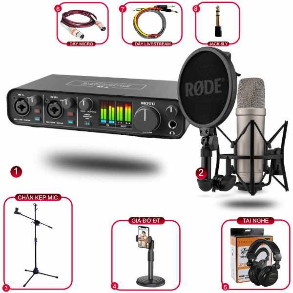 Combo Motu M4 và Micro Rode NT1 Gen 5th - THIẾT BỊ LIVESTREAM THU ÂM ...