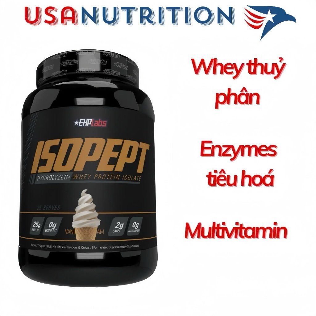 Hydrolyzed Whey Protein EHPlabs ISOPEPT : Thuỷ phân hấp thu nhanh 2lbs ...