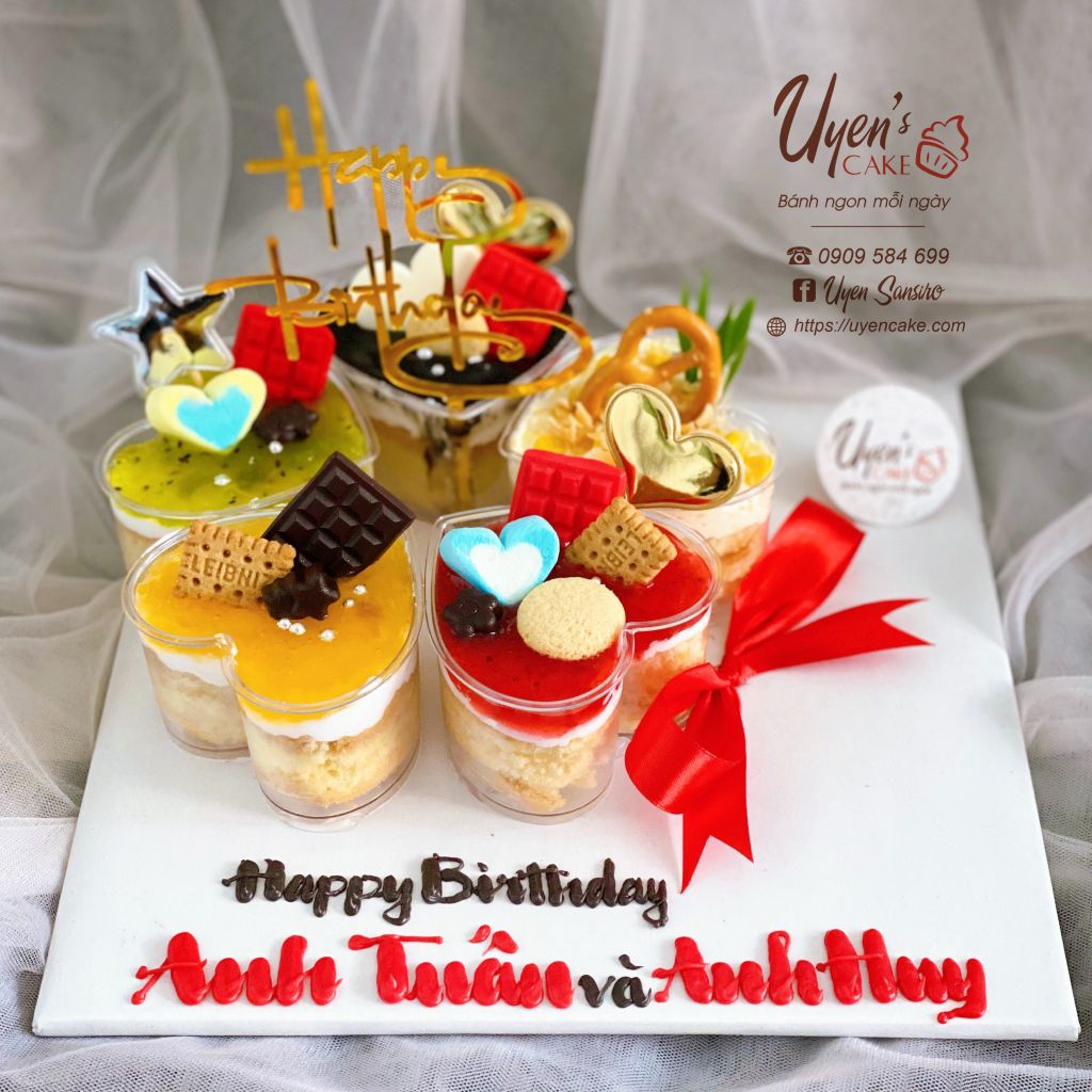 Set 5 bánh kem mix vị – Uyen's Cake