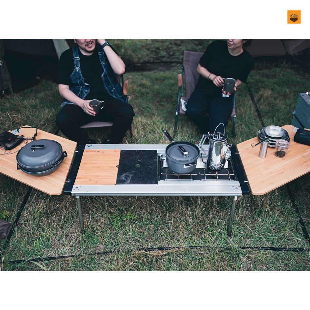 Snowpeak Multi-function Table Open L Bamboo – Mr.Weekend - Camping House