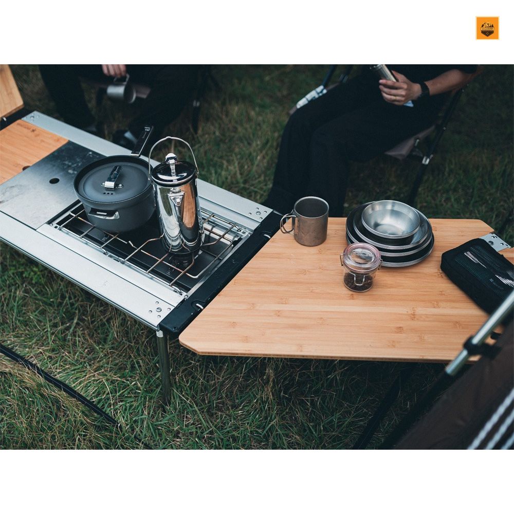 Snowpeak Multi-function Table Open L Bamboo – Mr.Weekend - Camping House