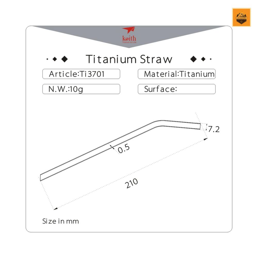 Ống hút Keith Titanium Straw Ti3701 – Mr.Weekend - Camping House