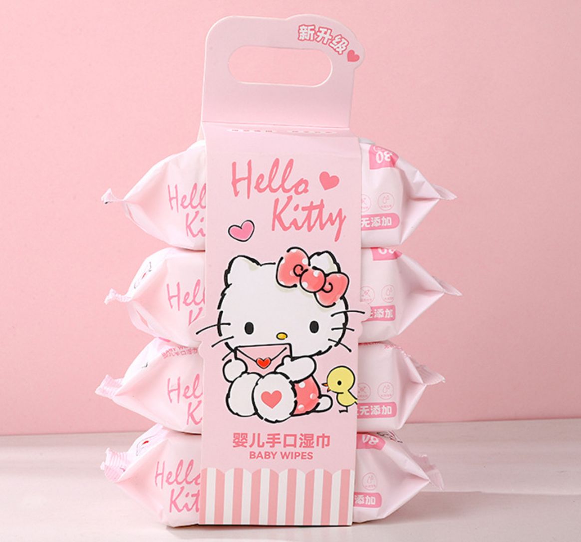 Khăn Ướt Hello Kitty Gói Lớn – NVA BEAUTY