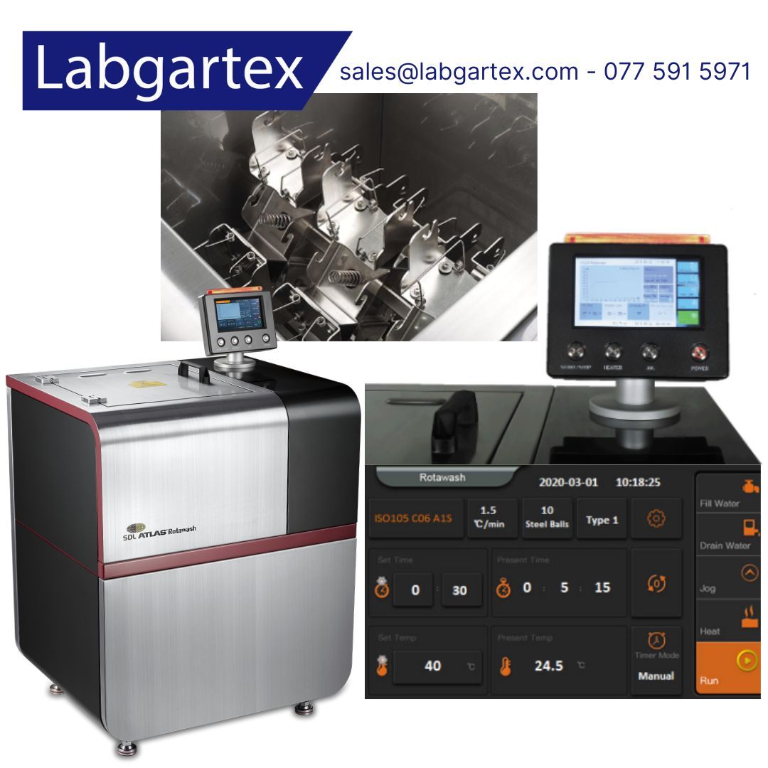 Kiểm tra độ bền màu giặt Rotawash M228 SDL Atlas – Labgartex