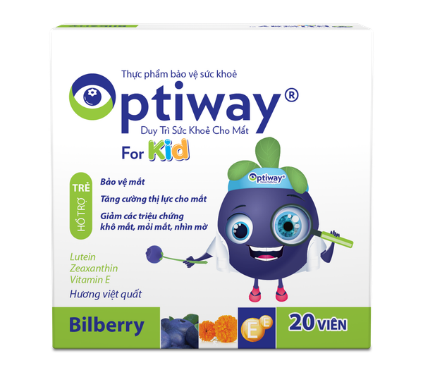 Kẹo nhai Optiway For Kid hỗ trợ tăng cường thị lực, bảo vệ đôi mắt trẻ ...