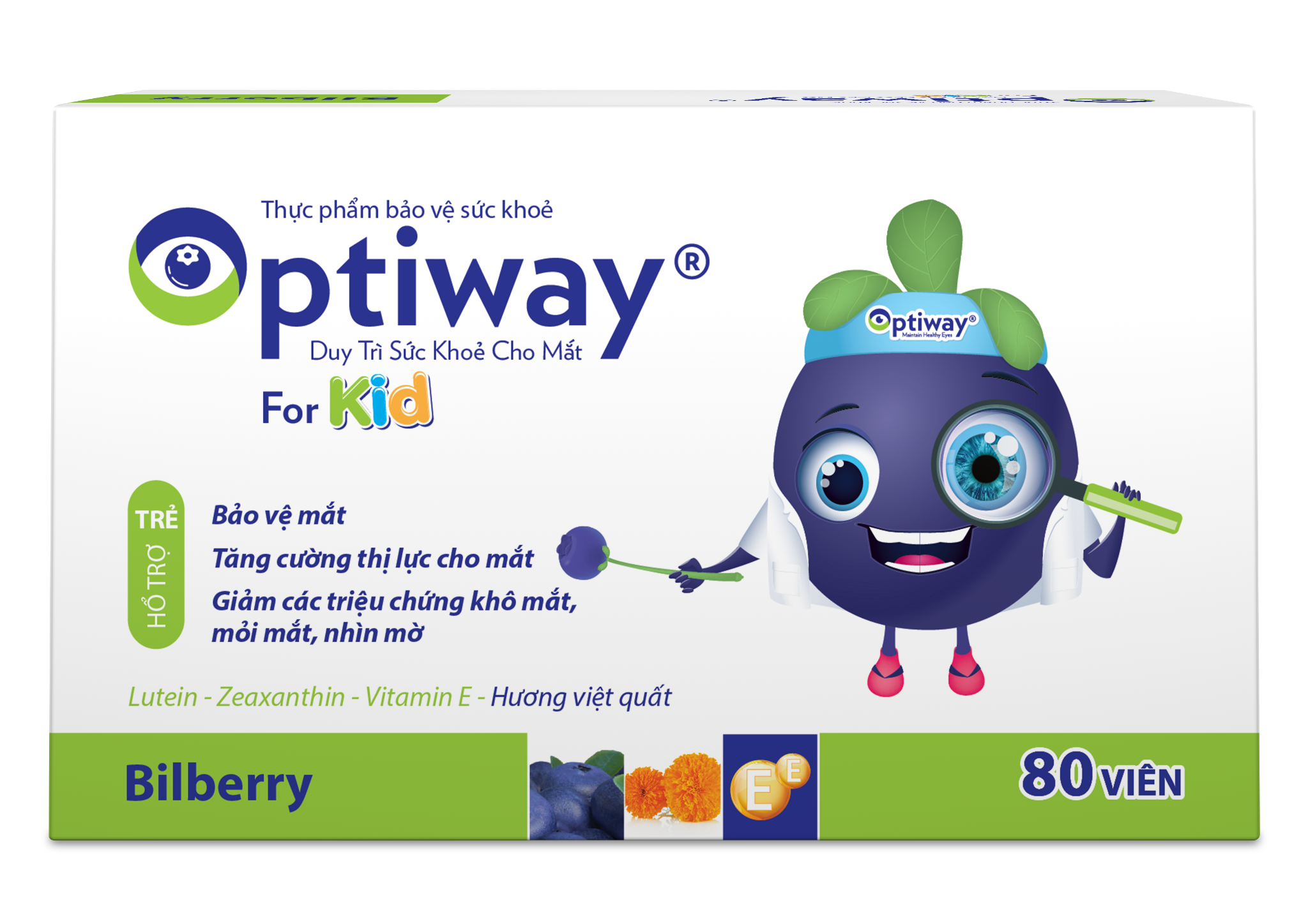 Kẹo nhai Optiway For Kid hỗ trợ tăng cường thị lực, bảo vệ đôi mắt trẻ ...