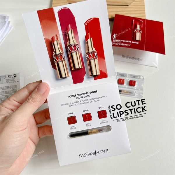 Vỉ Sample Son YSL Rouge Volupte Shine 122-130-131 – Mỹ Phẩm ...