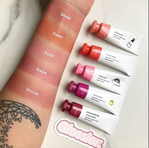 Sample má hồng Glossier Cloud Paint 4 ô (Dawn - Storm - Spark - Eve) – Mỹ Phẩm Socutelipstick ...