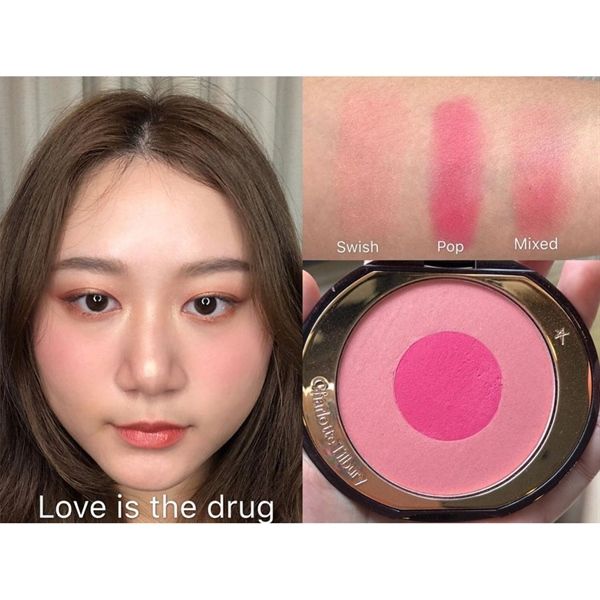 Charlotte Tilbury Cheek to Chic Swish & Pop Blusher Love is the Drug b ...