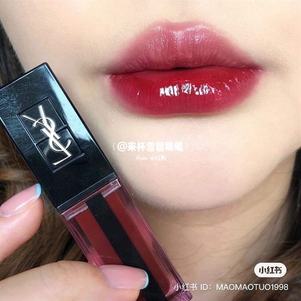 Son Kem YSL Vernis À Lèvres Water Stain 613 Cascade Bordeaux - Đỏ Mận ...