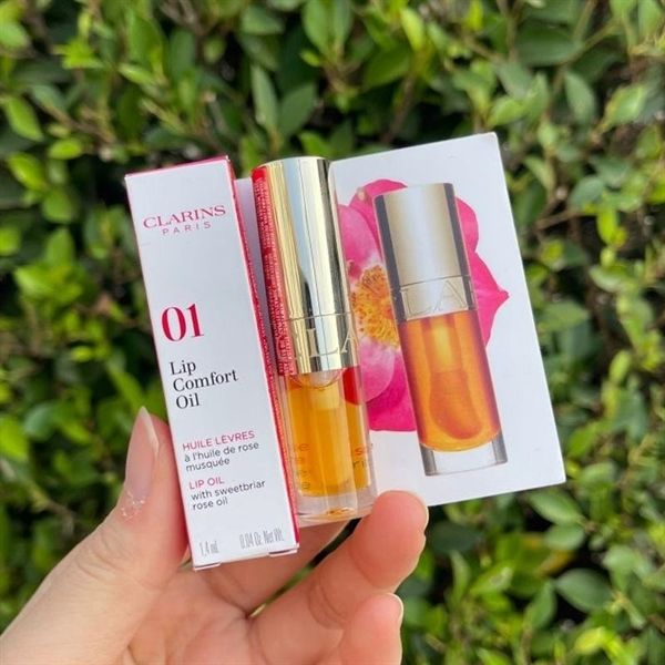 Son Dưỡng Clarins Instant Light Lip Comfort Oil 01 Mini 1.4ml – Mỹ Phẩm ...