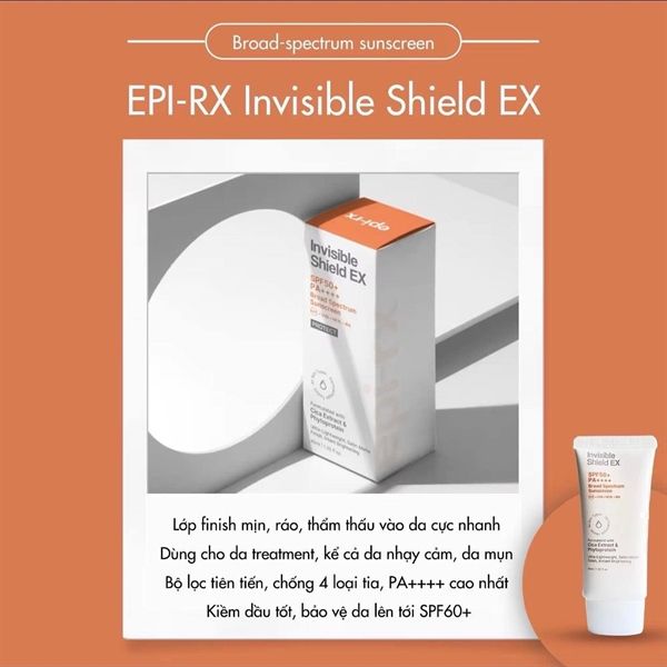 Kem Chống Nắng Epi-rx Invisible Shield EX SPX50+ , PA++++ – Mỹ Phẩm ...