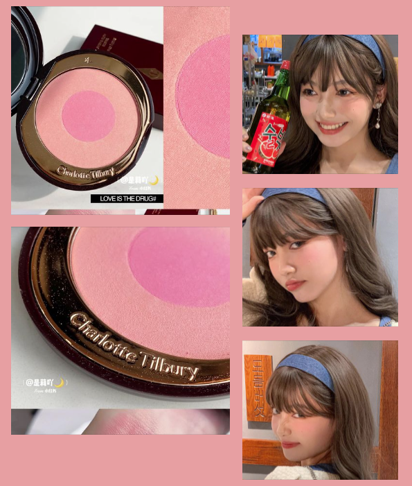 Charlotte Tilbury Cheek to Chic Swish & Pop Blusher Love is the Drug b ...
