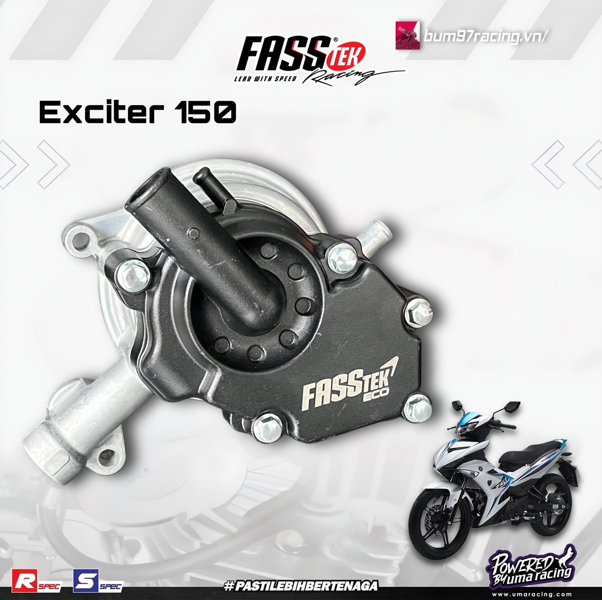 BƠM NƯỚC CƠ FASSTEK RACING SUPER PUMP CHO EXCITER – Bùm 97 Racing | Bùm TV