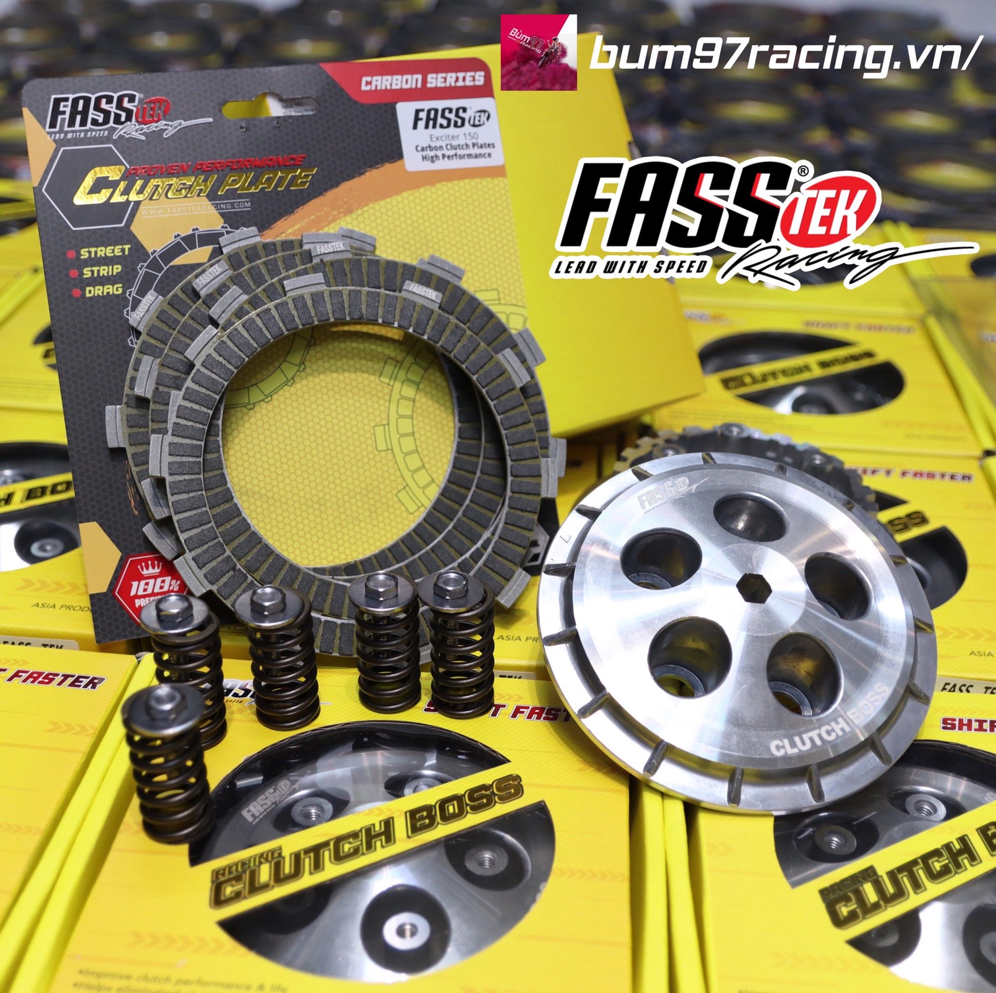 NỒI FASSTEK RACING CLUTCH BOSS 5 LÒ XO CHO EXCITER 150 – Bùm 97 Racing ...