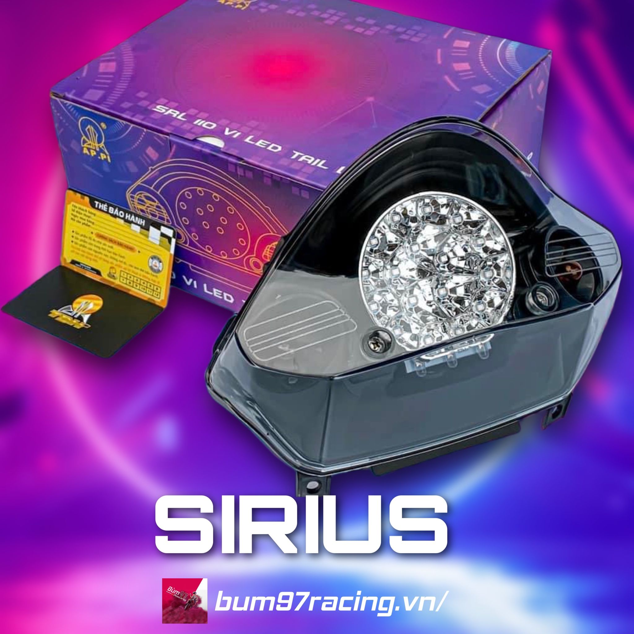 Đèn Hậu APPI CHO SIRIUS RC ( Xăng Cơ ) – Bùm 97 Racing | Bùm TV