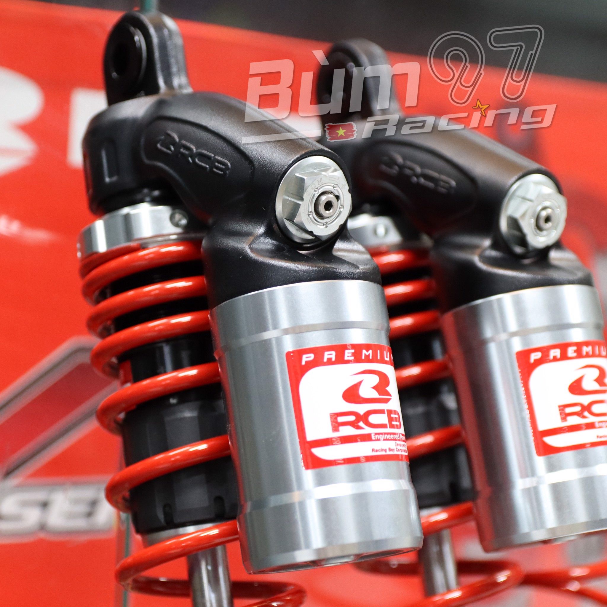 Phuộc RCB VD 320mm Đỏ AIR BALDE SH Ý PCS TĂNG CHỈNH BÌNH DẦU TĂNG CHỈN ...