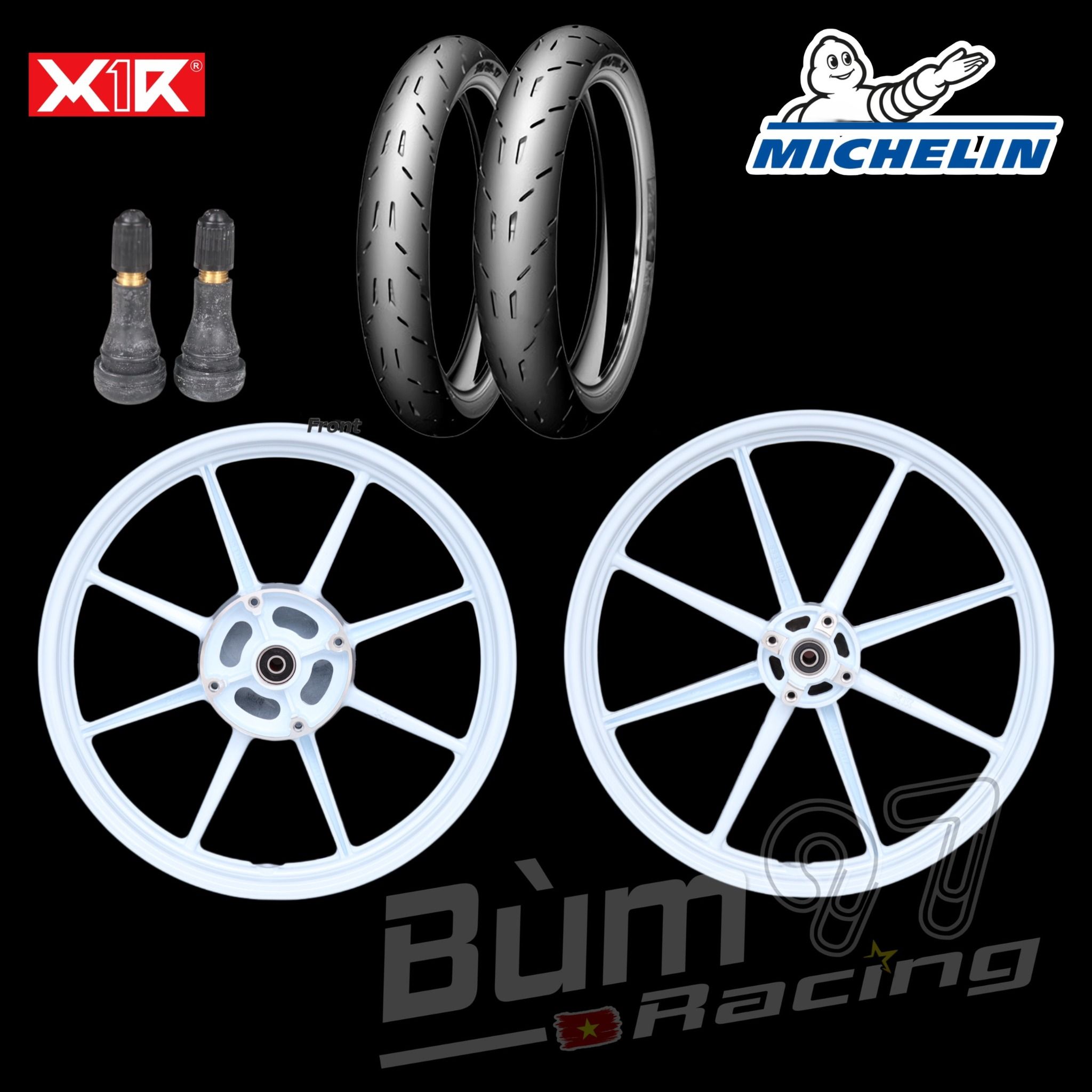 Set Mâm X1R 8 Cây 1.6-1.85 cho Winner 150 + Vỏ Michelin Moto GP – Bùm ...