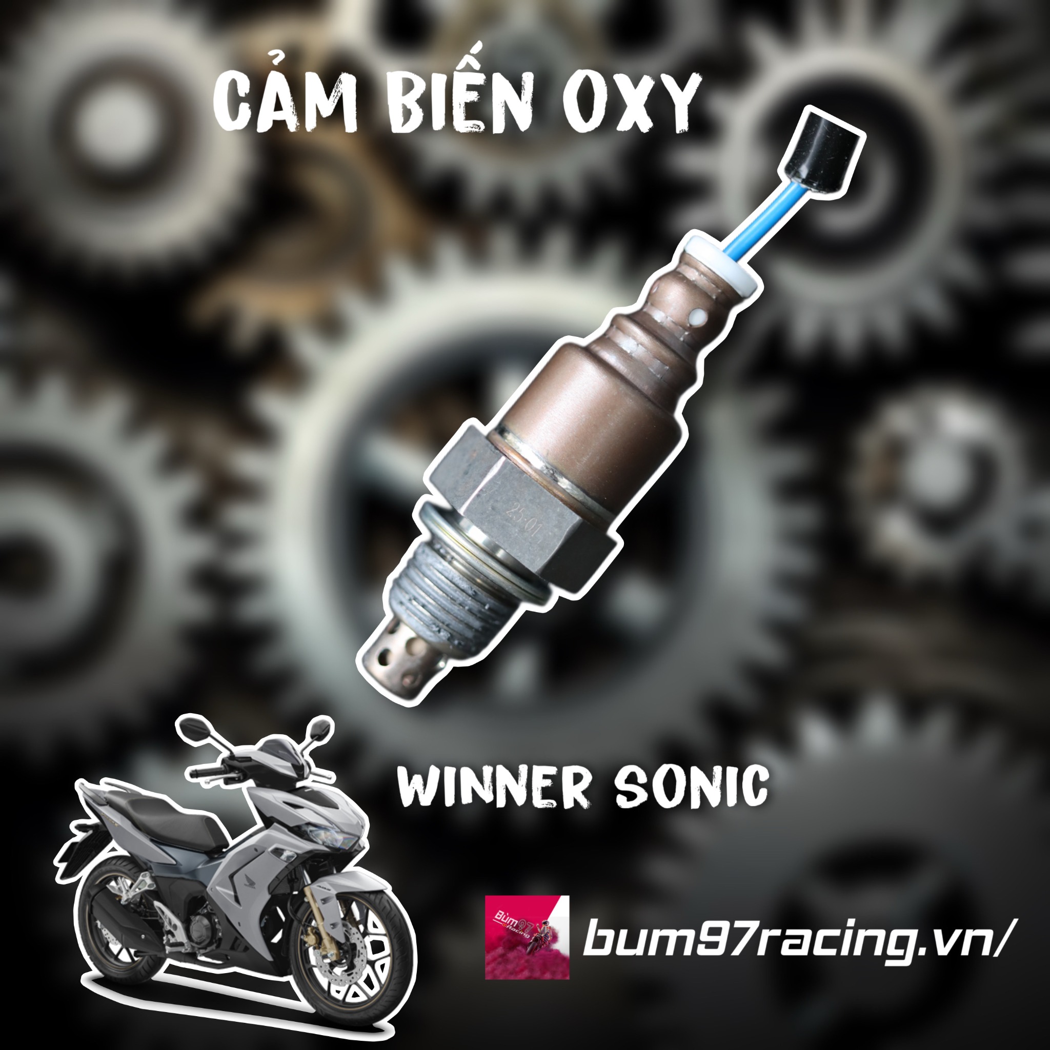 Cảm Biến Oxy cho các dòng xe như Winner, Sonic, Vision K44, Airblade 1