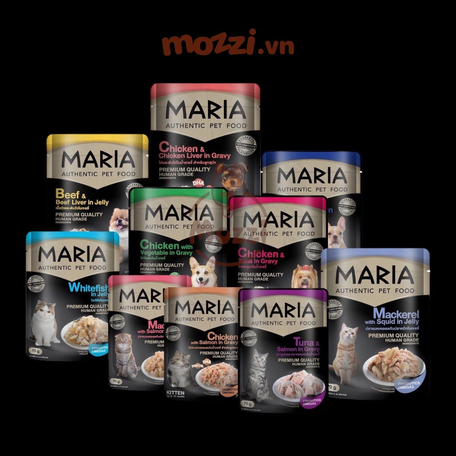 Pate Maria Thức ăn ướt dạng gói cho mèo – Mozzi Pet Shop