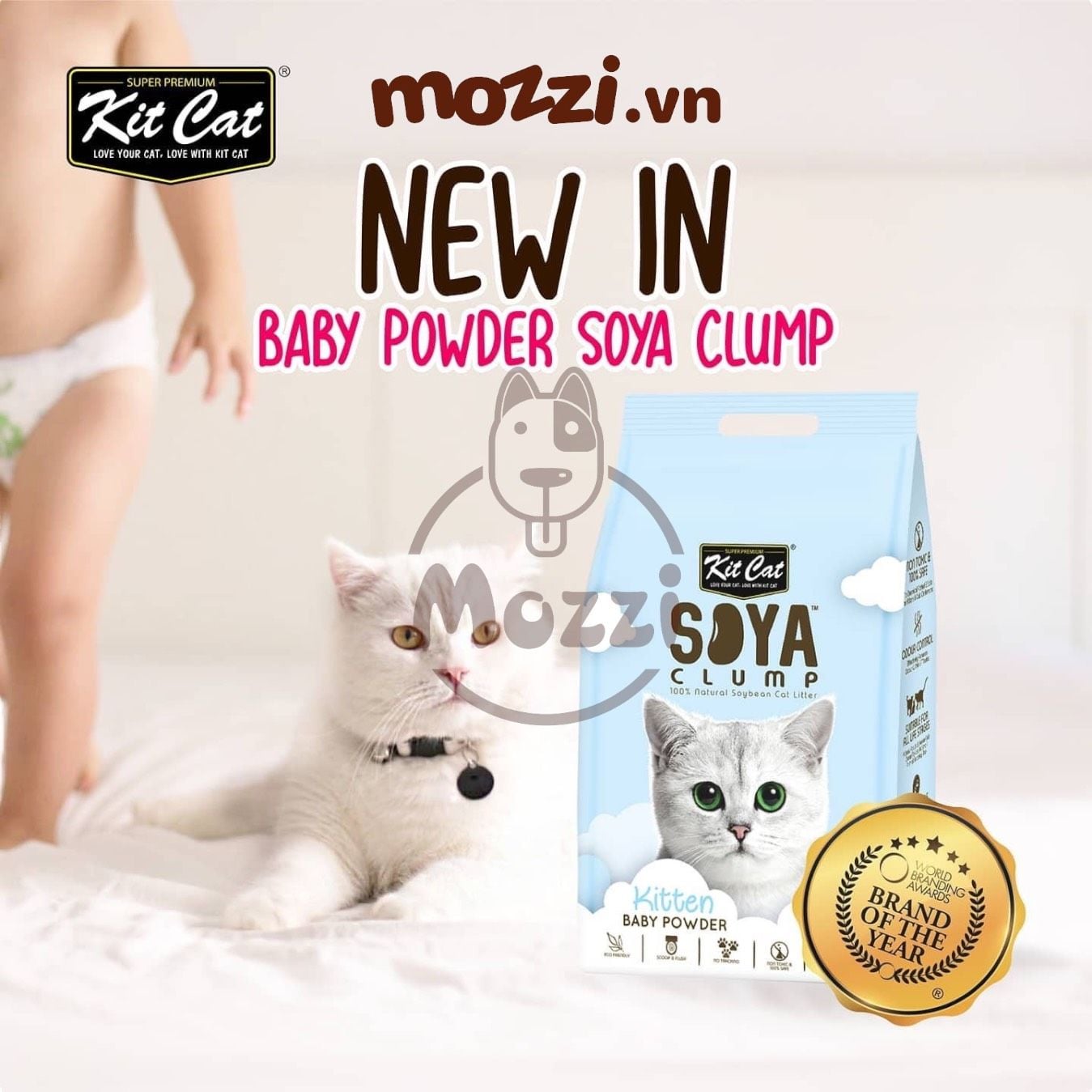 [7L] KitCat Cát vệ sinh đậu nành cho mèo – Mozzi Pet Shop