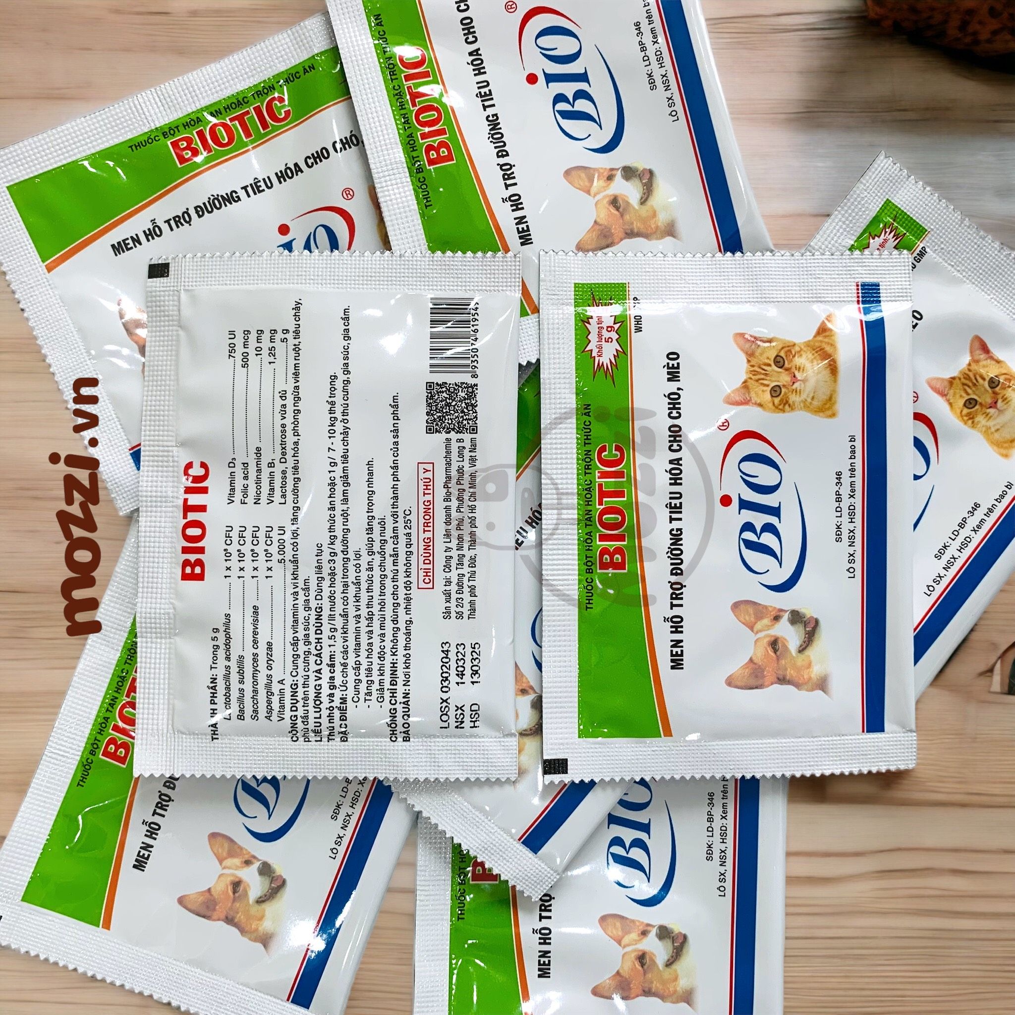 Bio Scour Trị tiêu chảy ói mửa gói 5g cho chó mèo – Mozzi Pet Shop