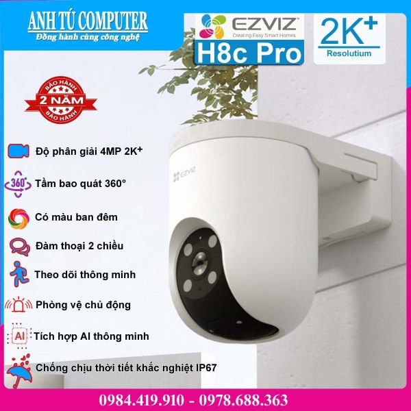 Camera WiFi EZVIZ H8C Pro 2K+ 4MP – ANH TÚ COMPUTER