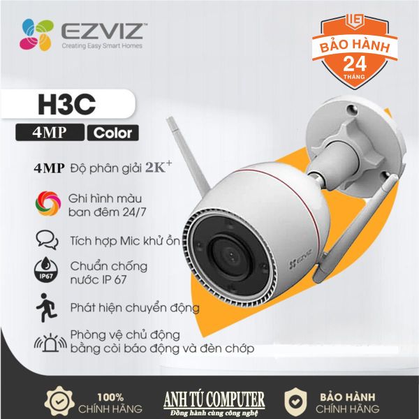 Camera WiFi Colorvu 4mp EZVIZ H3c 2K+ – ANH TÚ COMPUTER