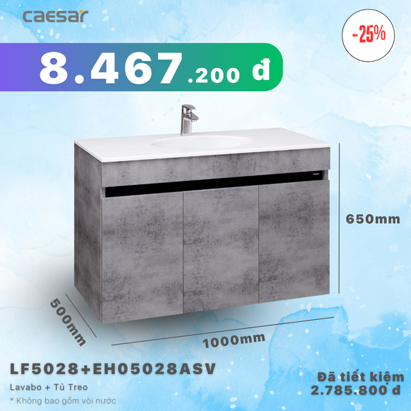 Khuyến mãi ưu đãi-Lavabo + Tủ treo - LF5028+EH05028ASV – Caesar Eshop