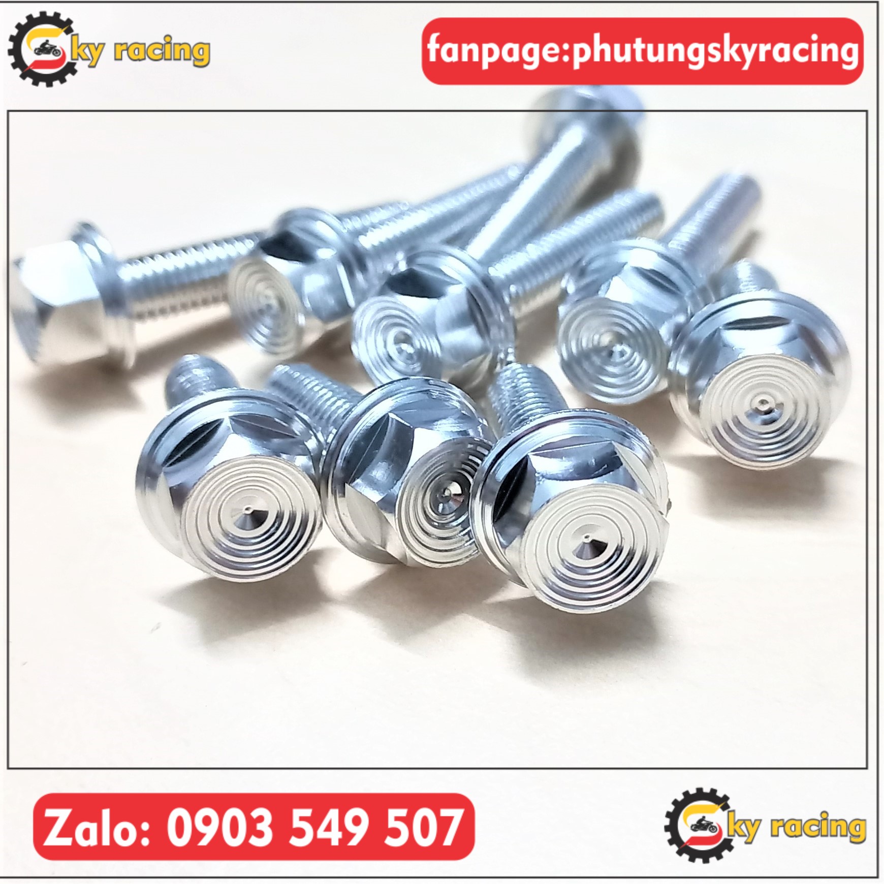 Ốc INOX 304 kiểu trụ thái 8li gắn nhiều vị trí trên xe – Skyracing ...