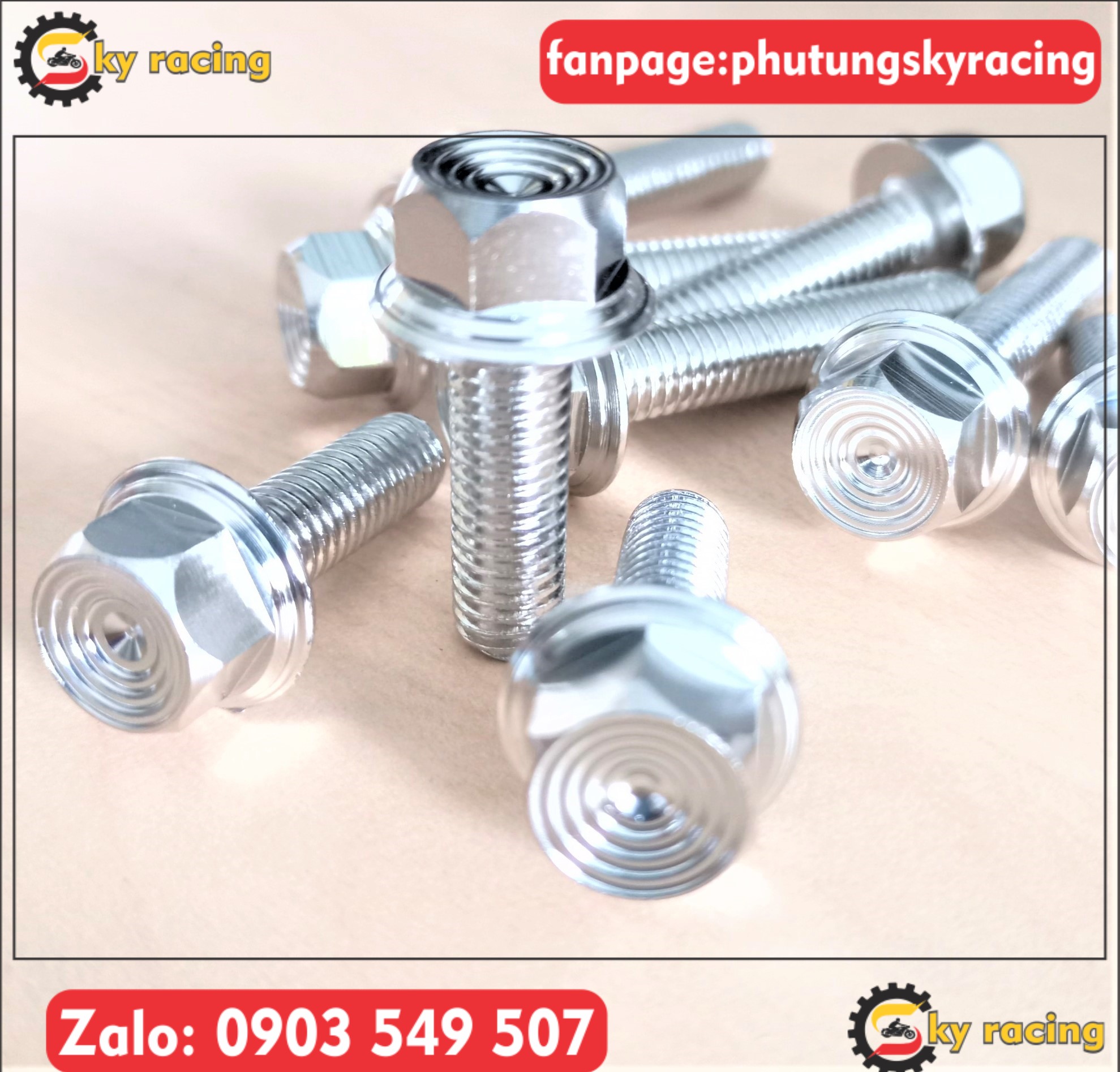 Ốc INOX 304 kiểu trụ thái 8li gắn nhiều vị trí trên xe – Skyracing ...