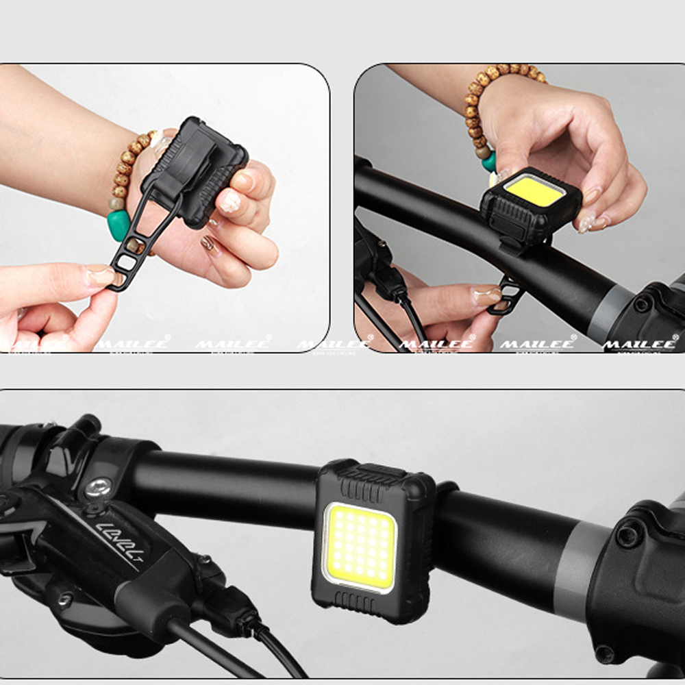 Đèn LED mini trước sau cho xe đạp BG-3133 sạc USB type-C – Mai lee