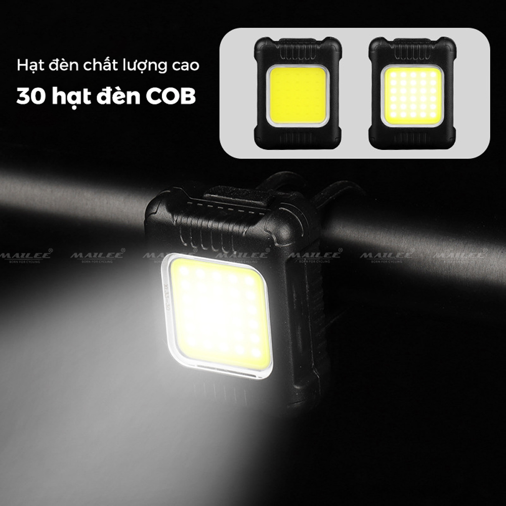 Đèn LED mini trước sau cho xe đạp BG-3133 sạc USB type-C – Mai lee