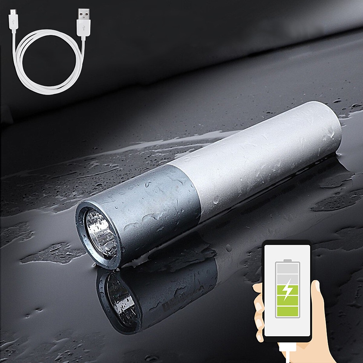 Đèn Pin Led Siêu Sáng Mini Có Sạc USB Có Hỗ Trợ Sạc Cho Điện Thoại ...