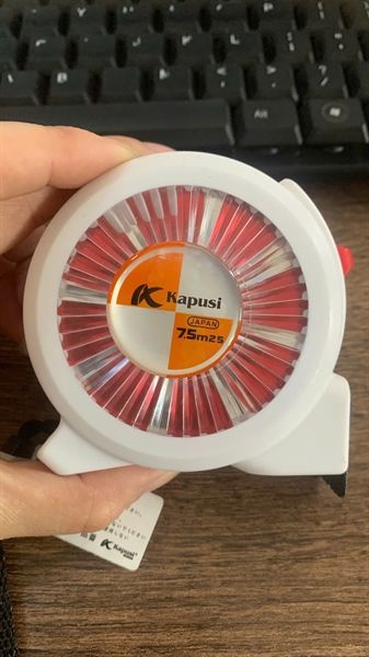 Thước kéo 2 mặt có lỗ ban 7.5 TRẮNG viền Cam_K7061/K2725_ (12/96 ...