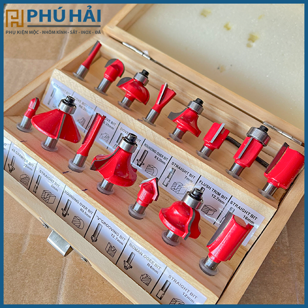 Bộ mũi phay gỗ, soi gỗ 15 chi tiết 6.35mm chuyên dùng cho máy phay – Phân Phối Vật Tư Phụ Kiện ...