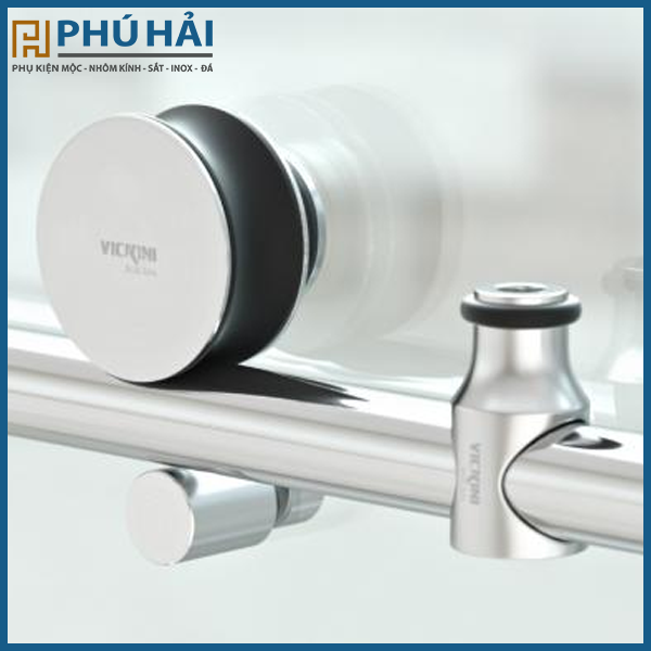 BỘ BÁNH XE KẸP KÍNH VICKINI 67007.001 SSS – Phân Phối Vật Tư Phụ Kiện Phú Hải