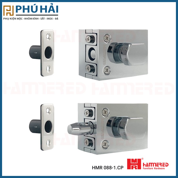 CHỐT KẸP KÍNH ĐƠN BÓNG (8-12MM) HMR 088-1.CP – Phân Phối Vật Tư Phụ Kiện Phú Hải