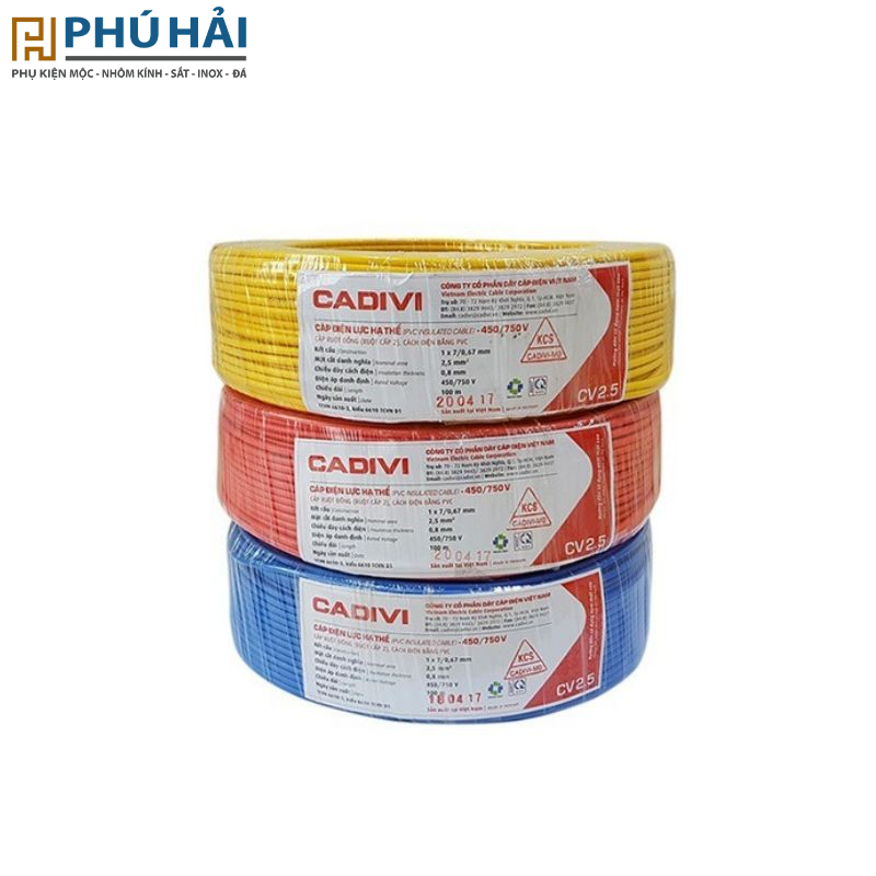 Dây Đơn Cadivi CV-1.5 1.5mm (100m/cuộn) – Phân Phối Vật Tư Phụ Kiện Phú Hải