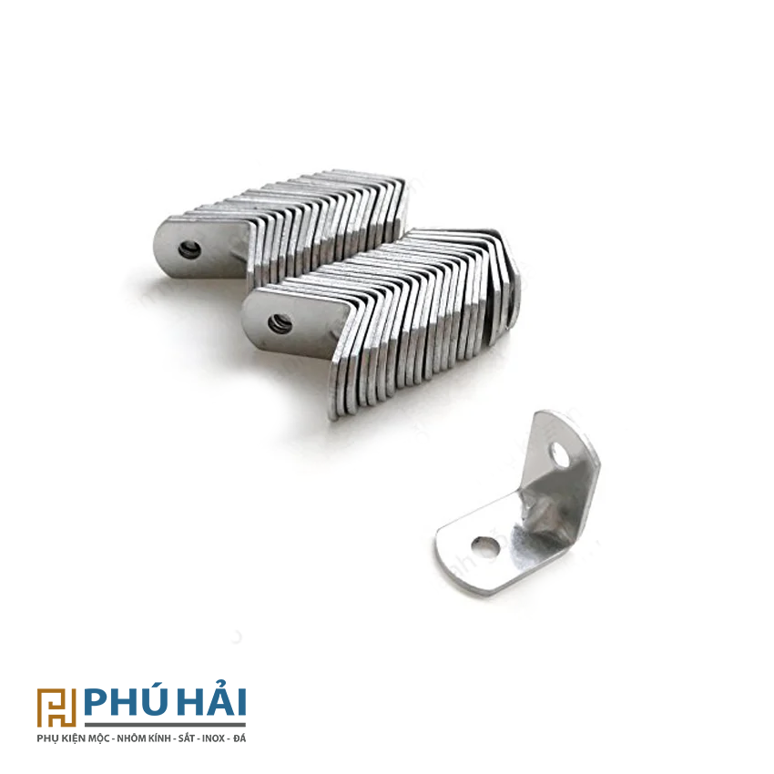 ke sắt vuông màu trắng 2 lỗ 16*16mm P1616-P1616 (100Cái/Bịch) – Phân Phối Vật Tư Phụ Kiện Phú Hải