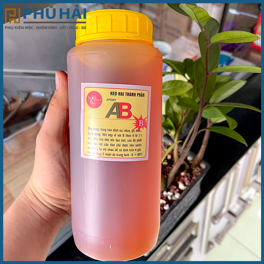 Keo B màu vàng Đài Loan (1kg/Bình) – Phân Phối Vật Tư Phụ Kiện Phú Hải