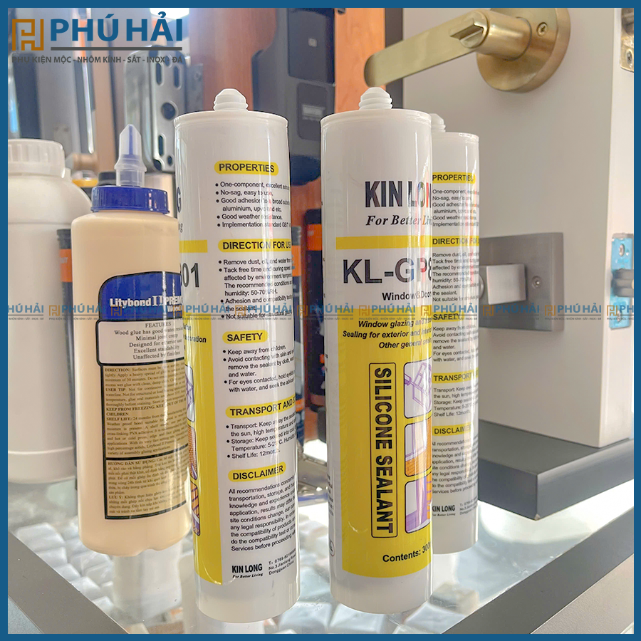 Keo silicon KinLong màu Đen A500(24C/T) – Phân Phối Vật Tư Phụ Kiện Phú Hải