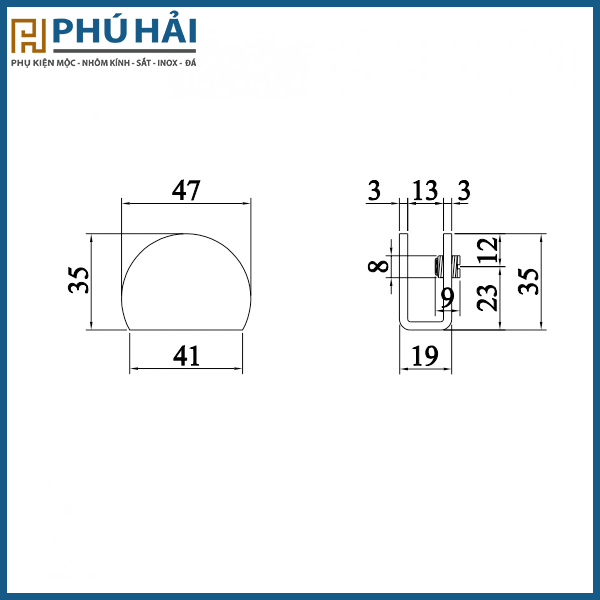 KẸP KÍNH VICKINI 64020.101 SSS – Phân Phối Vật Tư Phụ Kiện Phú Hải