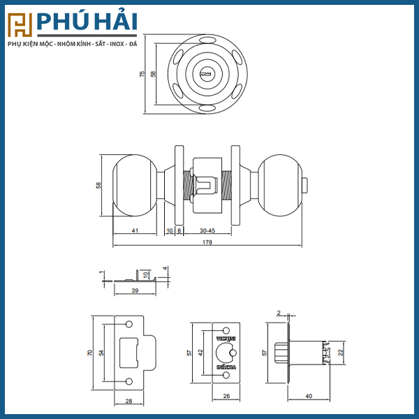KHÓA NẮM ĐẤM VICKINI 30960.001 BN/GP – Phân Phối Vật Tư Phụ Kiện Phú Hải