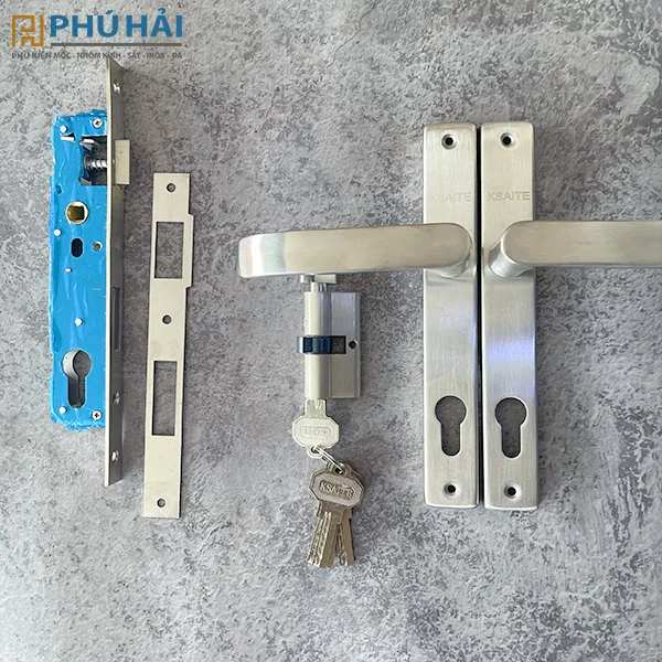 Khoá Tay Gạt Ksaite (3F) Màu Inox, Xám, Đen (vặn chìa) – Phân Phối Vật ...