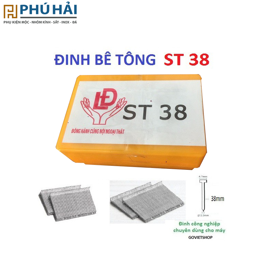 Đinh Súng Bê Tông Đinh công nghiệp ST38 - ST32 - ST25 – Phân Phối Vật Tư Phụ Kiện Phú Hải