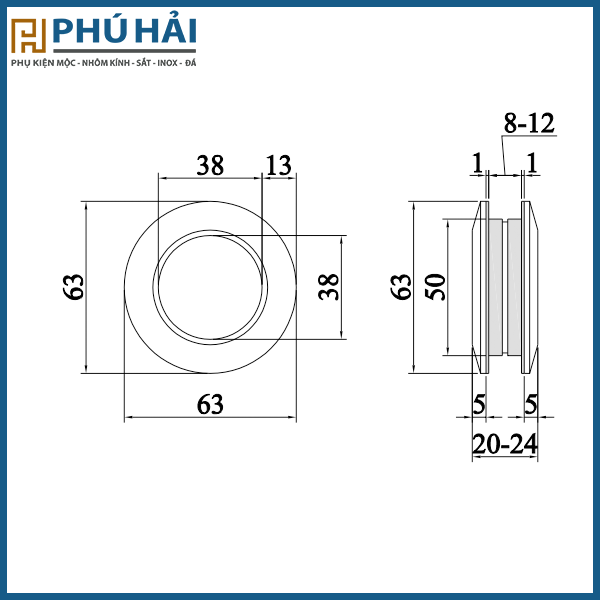 TAY CỬA KÍNH VICKINI 69823.001 SSS – Phân Phối Vật Tư Phụ Kiện Phú Hải