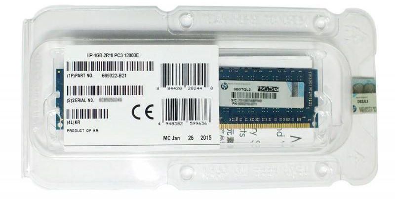 HP 4GB (1x4GB) Dual Rank x8 PC3-12800E (DDR3-1600) Unbuffered CAS-11 M ATI Phân phối Lenovo Thinkpad