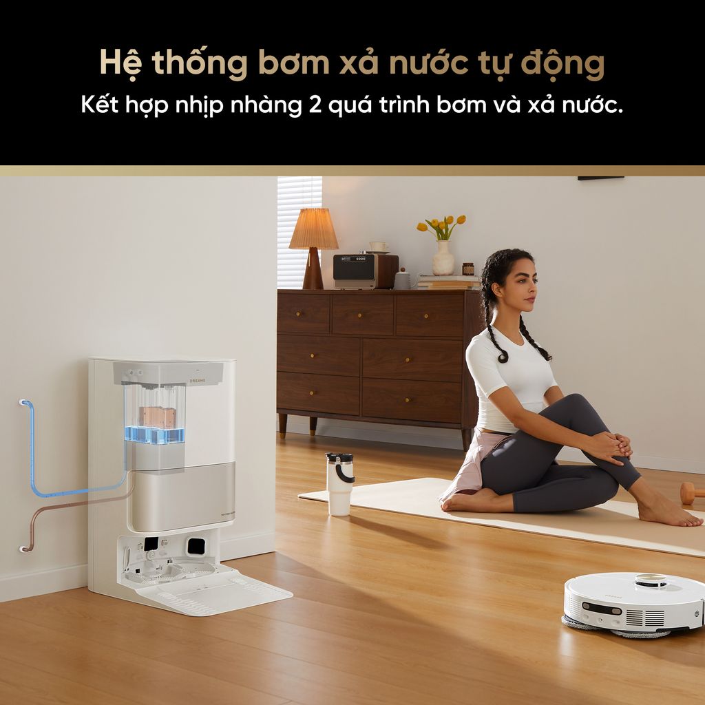 Bộ bơm xả tự động cho Dreame L10s Pro Ultra Heat, X30 Ultra, X40 Ultra Smart-link Việt Nam