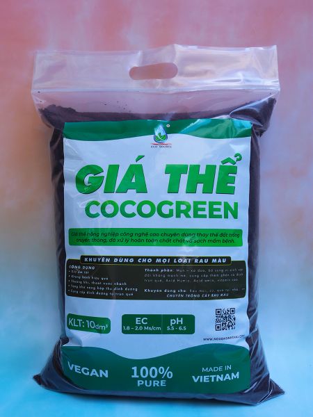 Giá thể CocoGreen - Khuyên dùng cho mọi loại rau màu - Nguồn Sinh Thái